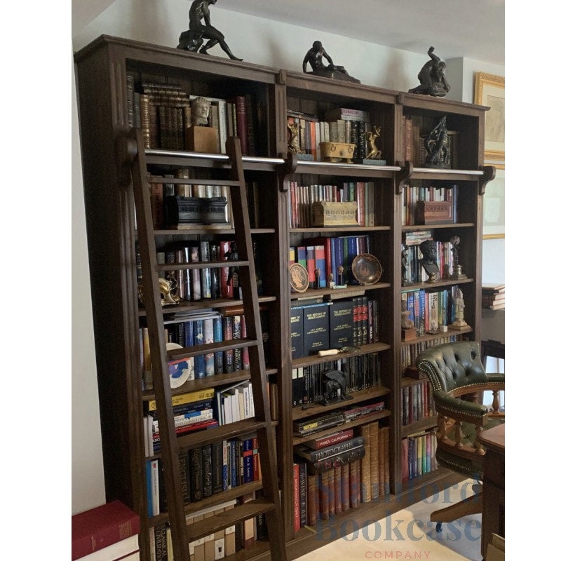 Solid Pine 7ft x 7ft Bookcase, Adjustable Display "Heavy Duty" Library ...