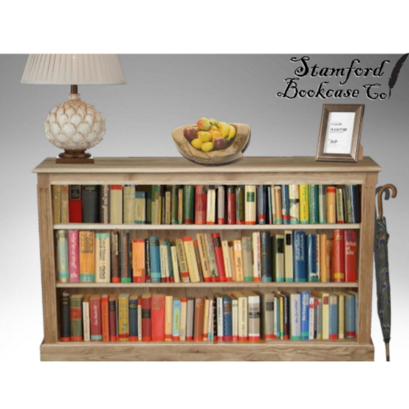 Solid Oak 3ft x 5ft Adjustable Display Low Bookcase | The Stamford ...