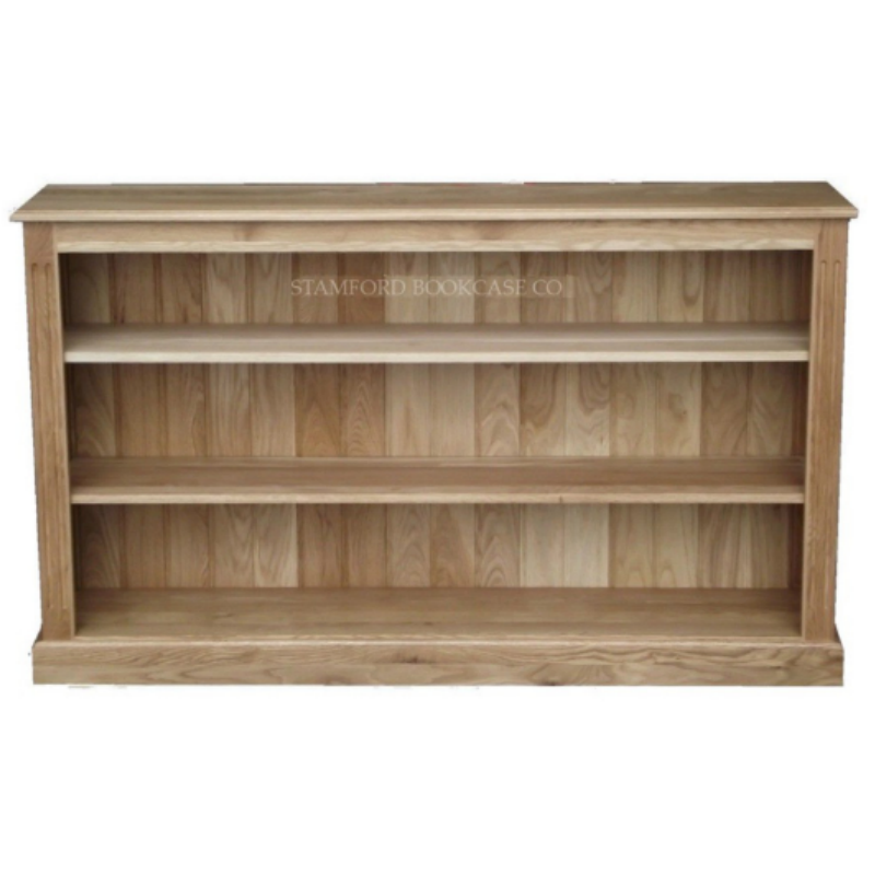 Solid Oak 3ft x 5ft Adjustable Display Low Bookcase | The Stamford ...